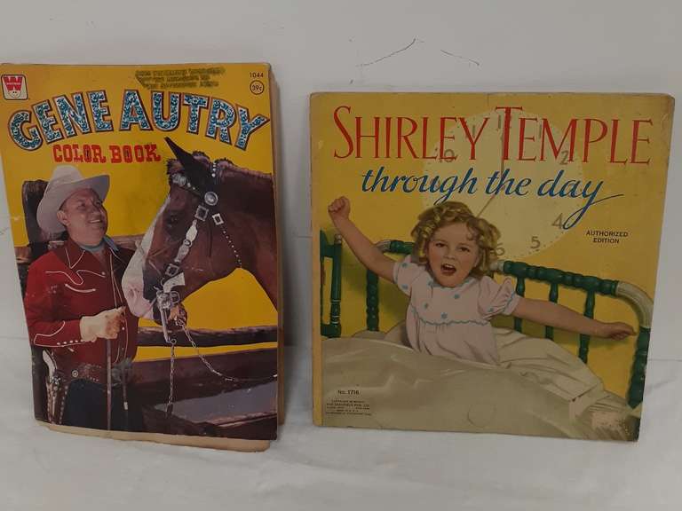 Vintage Whitman Gene Autry Coloring Book & 1936 Shirley Temple Book ...