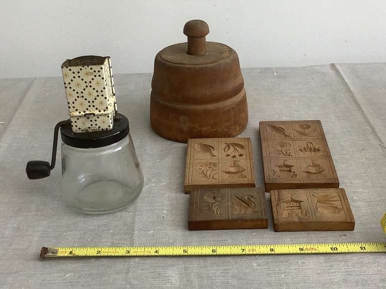 Nutmeg grinder, mold patterns and wood butter mold. - Northern Kentucky ...