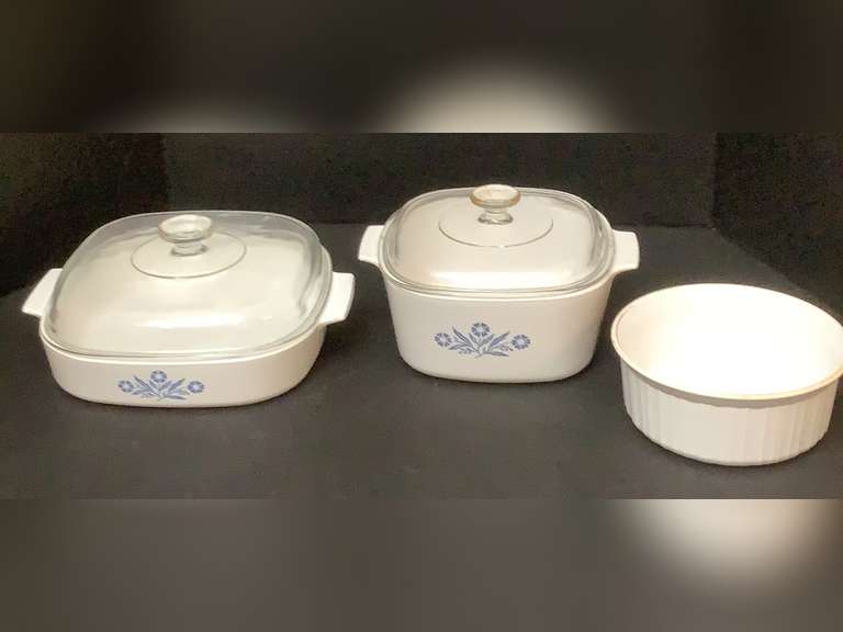 Corning Ware bakers. 9 3/4” x 2 inch Baker, 3 quart baker and 1.6 L ...