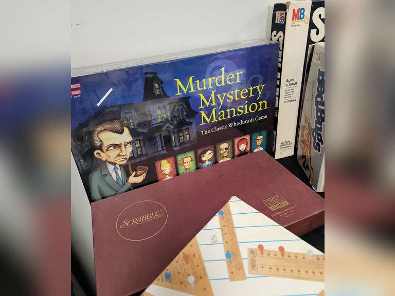 Lot of six interactive family games. Murder Mystery Mansion is unopened ...