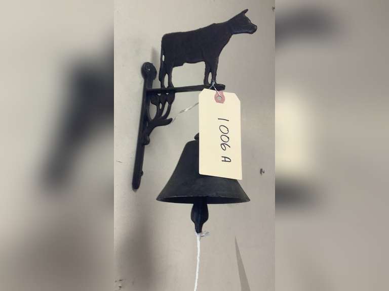 Wall mounted cast iron bell, 10” x 6”. - Northern Kentucky Auction, LLC