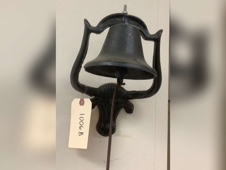 Wall mounted cast iron bell, 12” x 8”. - Northern Kentucky Auction, LLC