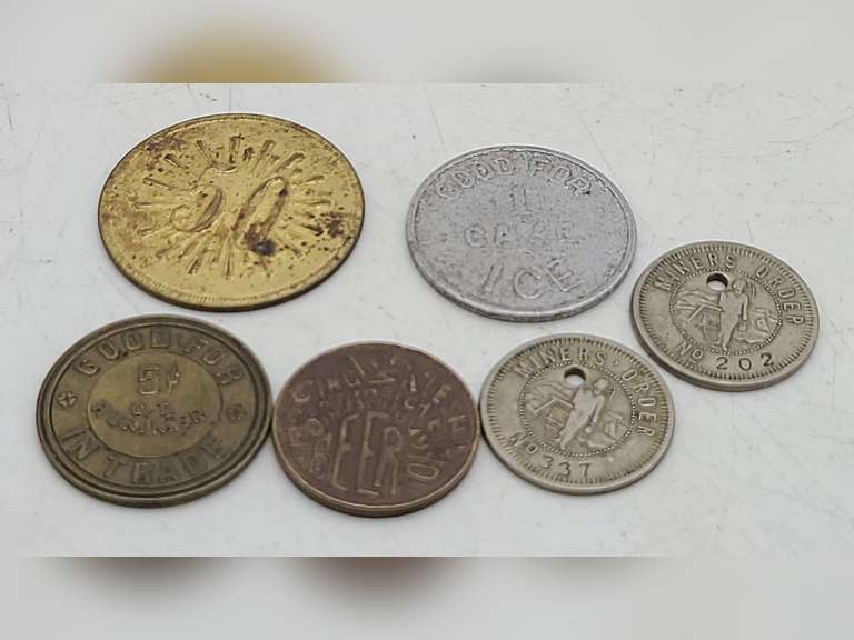 NICE Coal Scrip - Brewing Co & J.M. Frunswich Pool Tokens - Broadway ...