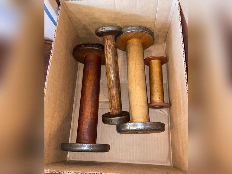 Four wooden spools - Northern Kentucky Auction, LLC