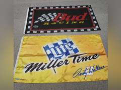 Miller Lite and Bud Racing 2x4ft flags - Northern Kentucky Auction, LLC