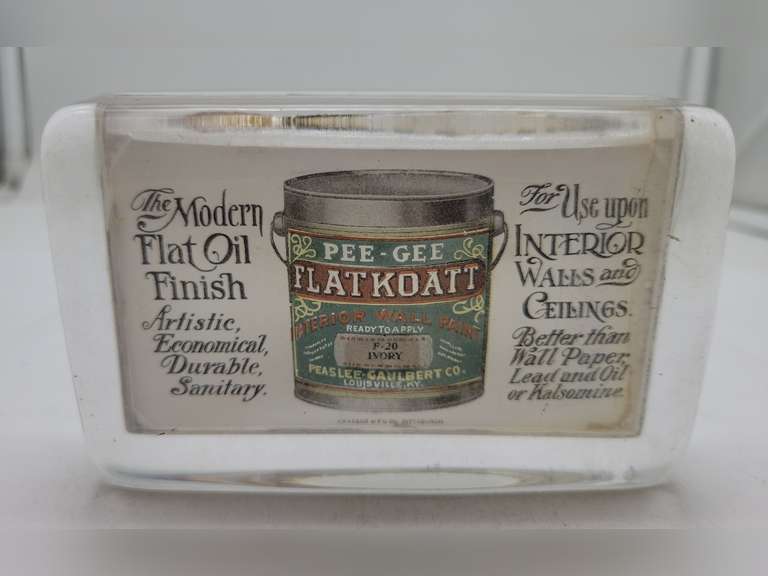 Nice c1915 Pee Gee Flat Koatt Paint Advertising Paperweight -Beautiful ...