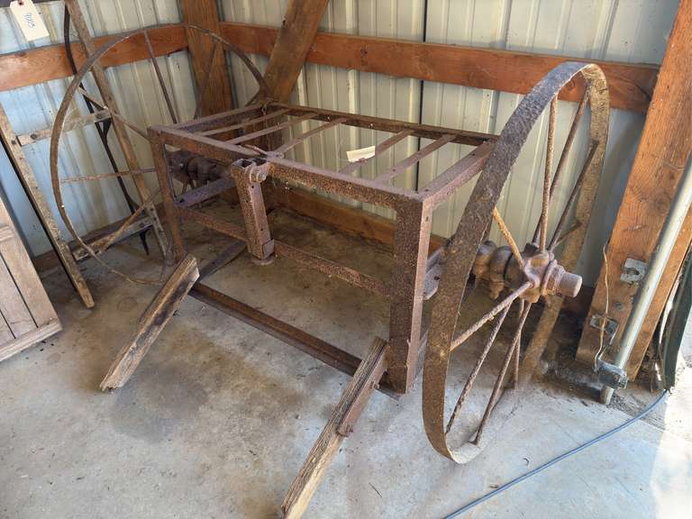Iron wheel farm cart - Northern Kentucky Auction, LLC