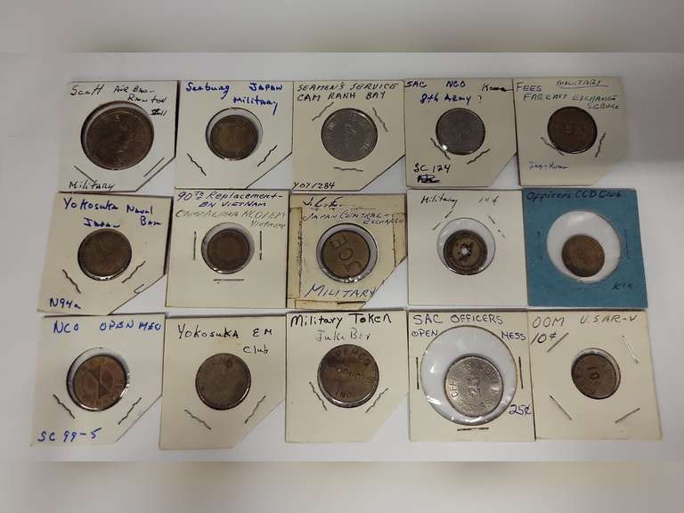 15 - Military Tokens - Various Uses & Bases Around the World - See ...