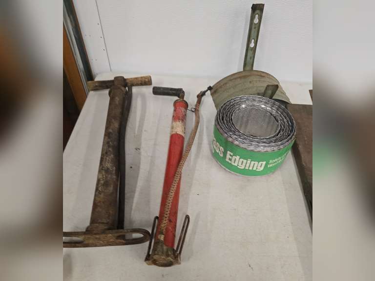 Hand pumps, edging, saws, level - Northern Kentucky Auction, LLC
