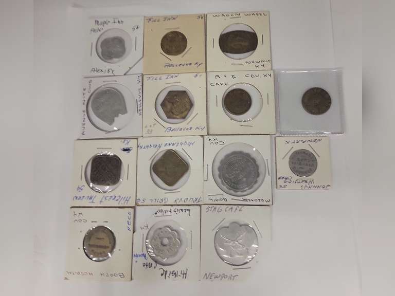 14 Northern Kentucky Cafe Trade Tokens - 1930s & 1940s Bellevue ...