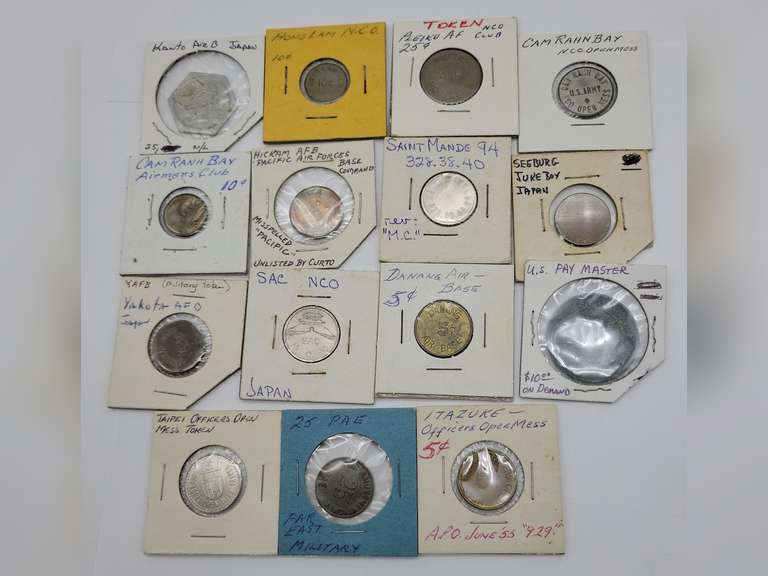15 - Military Tokens Various Uses & Bases Around the World - See ...