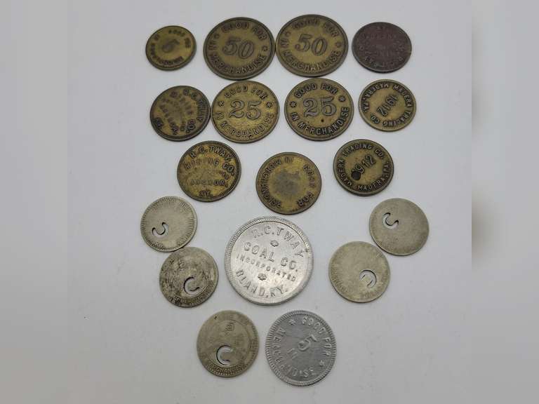 Group of Kentucky Coal Scrip Tokens - Anchor - Bland -Twila - Various ...