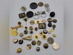 Group of Pins-Trinkets-Buttons-Clips and charms Advertising and Groups ...