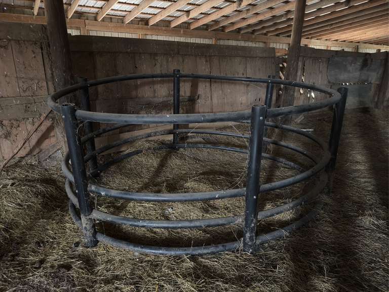 PVC Hay ring 8’. Buyer must move. We will not have any equipment on ...