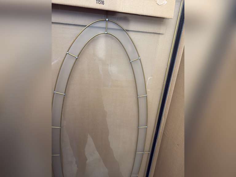 Brass glass oval design door insert, 36“ x 81“ - Northern Kentucky ...