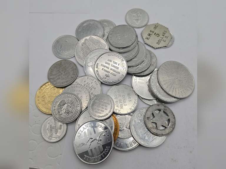 37 Aluminum Tokens & Medals - Merchants, Places & Event - Northern ...