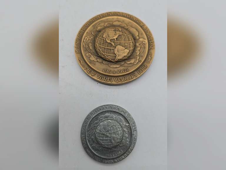 NICE - 1964 - 1965 NEW YORK WORLD'S FAIR MEDALS -LARGE & SMALLER ...