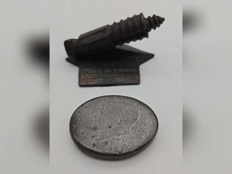 Timothy Mc Evoy & Son Figural Stud Anchor Paperweight & John F. Kennedy ...