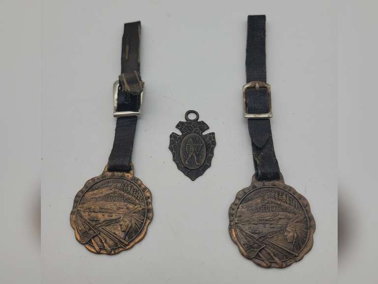 2 - Denver, Colorado Y.M.C.A. 1936 Boy's Camp Award Fobs & J.B Ford Co ...