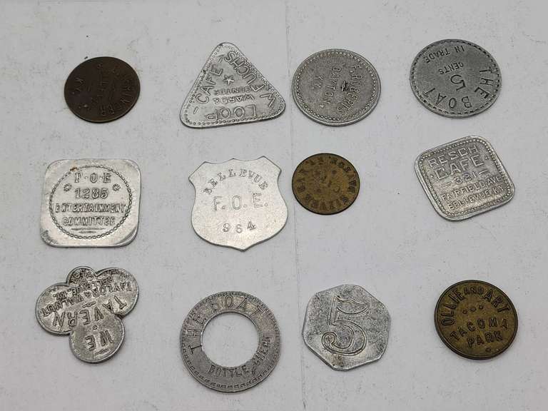12 Bellevue & Dayton, Kentucky Trade Tokens - All Different - Northern ...