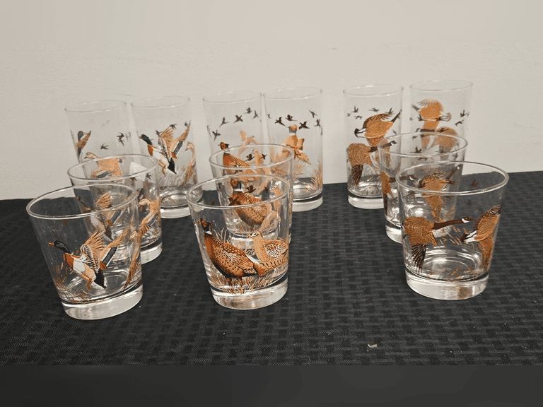 Libby Wild Game Glasses 6 Drinking and 6 High Balls - Northern Kentucky Auction, LLC
