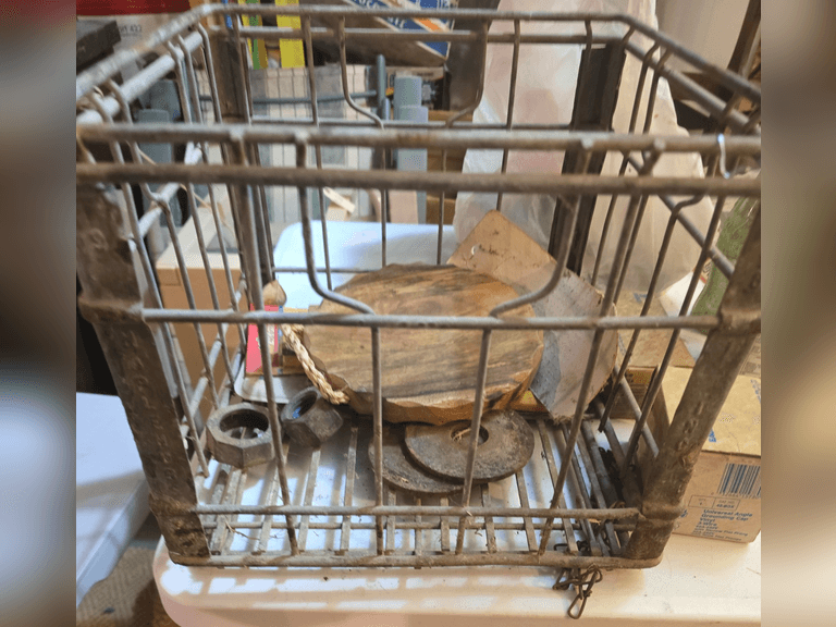 Maplehurst metal milk crate, cast iron tools, etc - Northern Kentucky ...