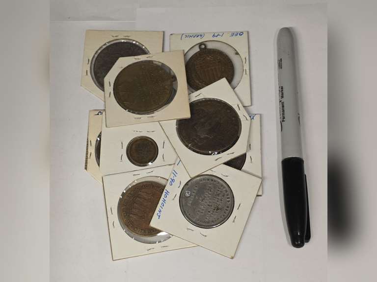 (9) World War I - Honor Peace Victory & Tribute Tokens/Medals - NICE ...