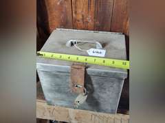 Stainless steel lock box-no key for lock - Northern Kentucky Auction, LLC