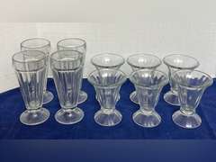 10 Sundae glasses. Two different styles. - Northern Kentucky Auction, LLC