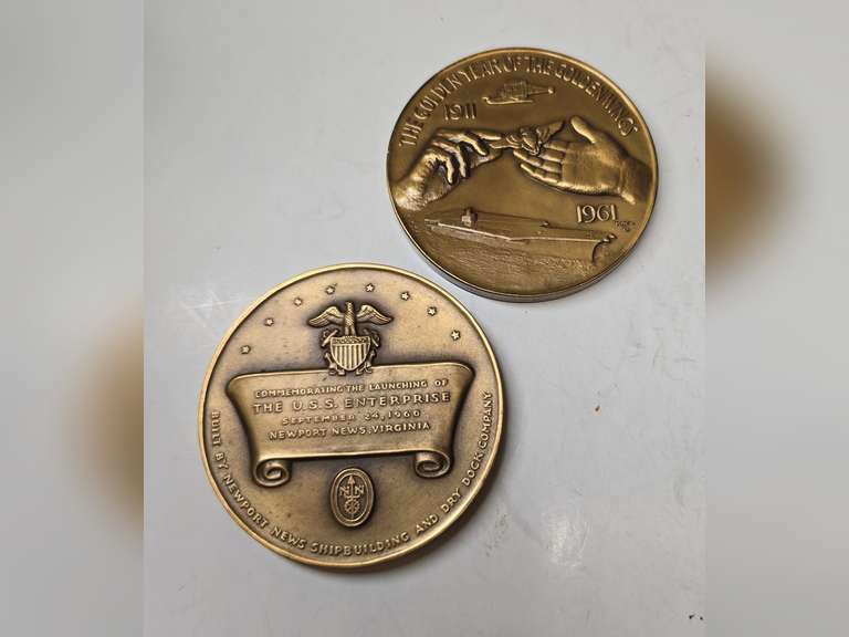 1960 U.S.S. Enterprise -World's Largest Ship Medal & 1911-1961 Naval ...