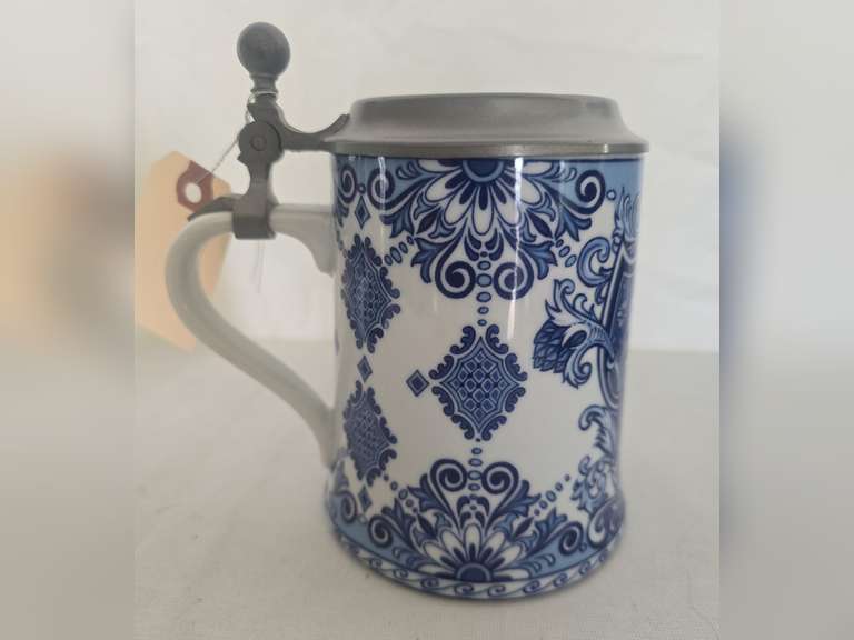 GERMAN lidded beer stein tanker edition alt kobalt - Dr Mekle Atelier ...