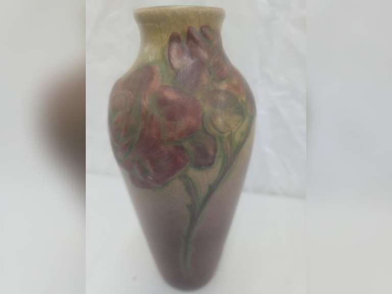 WELLER pottery vase, factory flaw pictured and crazing - Northern ...