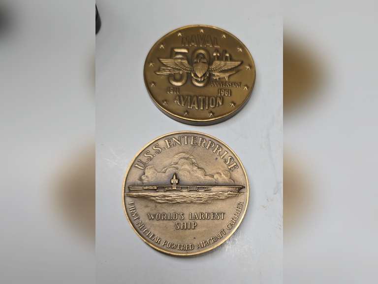 1960 U.S.S. Enterprise -World's Largest Ship Medal & 1911-1961 Naval ...