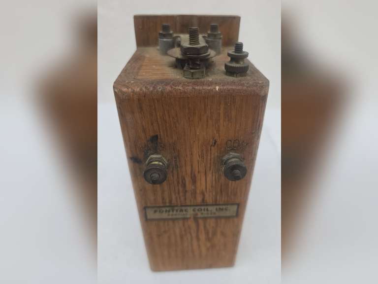 Railway Car Pontiac Coil Co. Wooden Spark Coil Box - Northern Kentucky ...