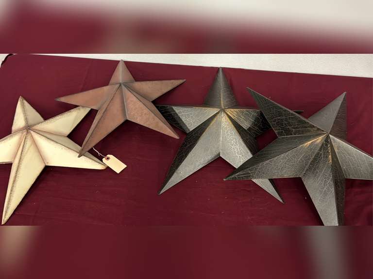Decorative Metal Stars - 4 Lot - Northern Kentucky Auction, LLC