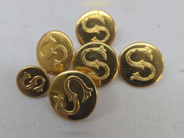 6 Nice - S - Southern Railroad Gold Tone Buttons - Northern Kentucky ...