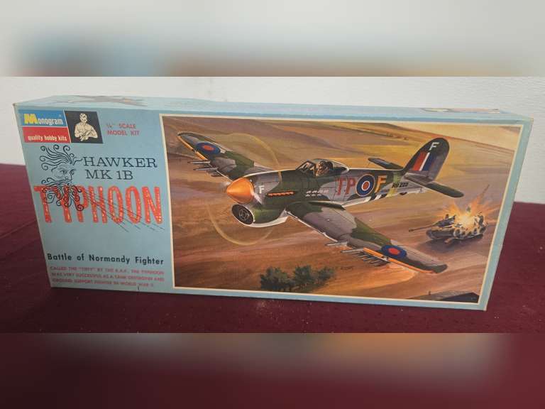 Monogram Hawker MK 1B Typhoon, 1/4" scale model kit - Northern Kentucky ...