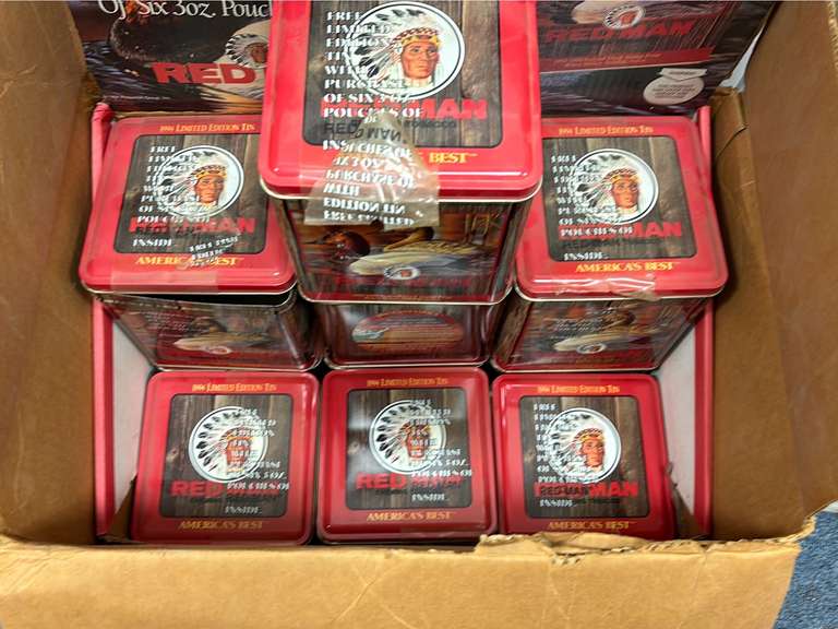 10 Red Man Limited Edition Tins (Empty ) - Northern Kentucky Auction, LLC