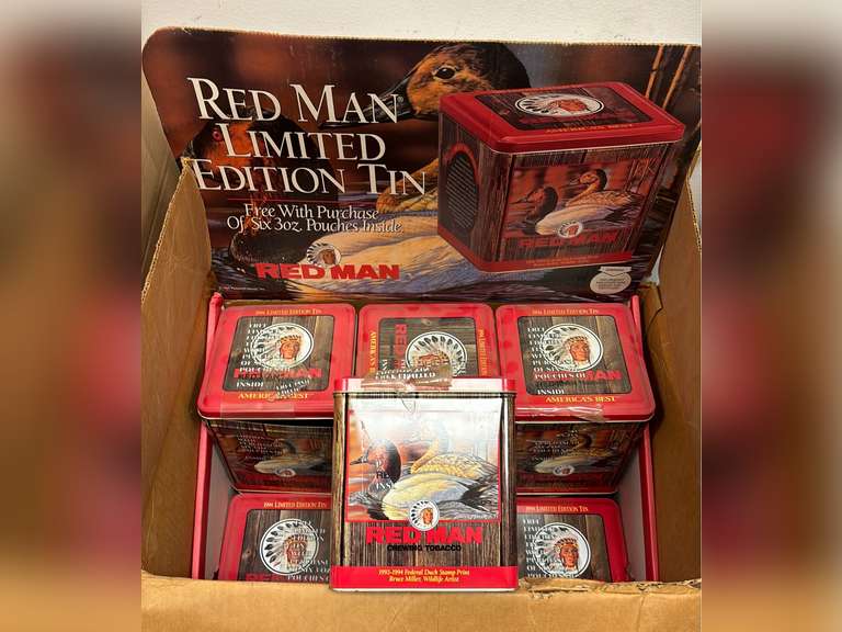 10 Red Man Limited Edition Tins (Empty ) - Northern Kentucky Auction, LLC