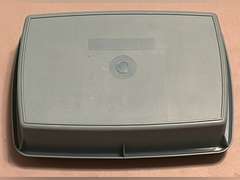 Divided Tupperware container that had coins stored in it. Approx 9 1/2 ...