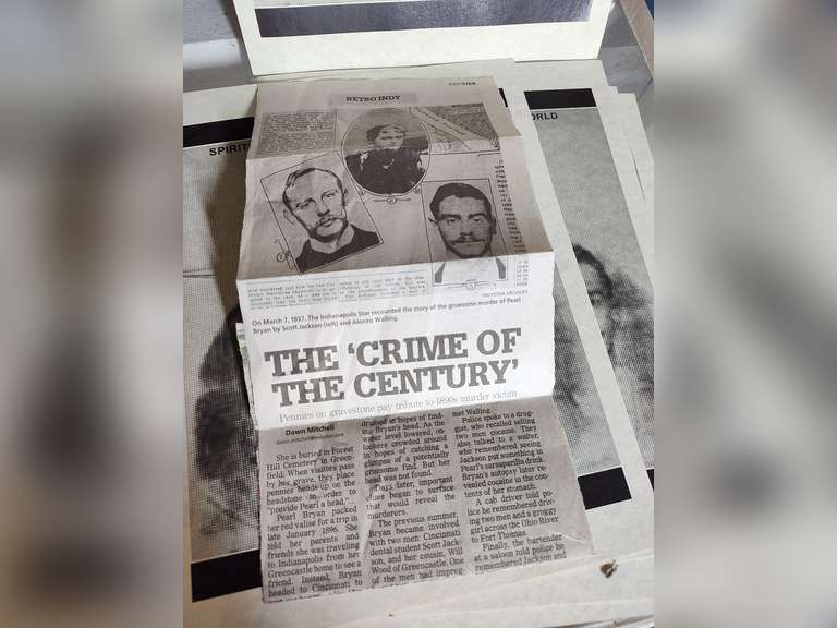 Picture Prints and the news article in reference to the Pearl Bryan ...