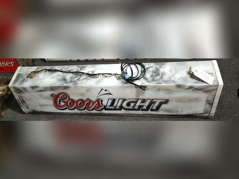 Coors Light beer light, possibly pool table light, 10 inches by 51 ...