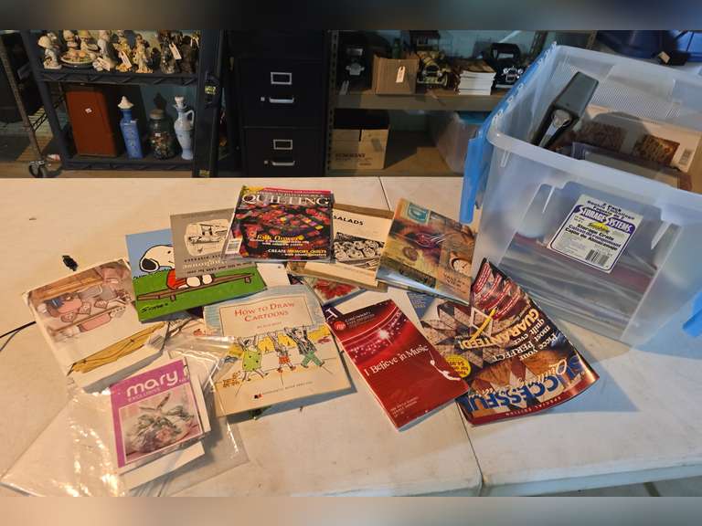 15 Gal storage crate tote with quilting magazines and more - Northern ...