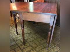 Gateleg table, missing one leg, 68” l fully extended, 47” w x 30.5 ...