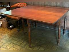 Gateleg table, missing one leg, 68” l fully extended, 47” w x 30.5 ...