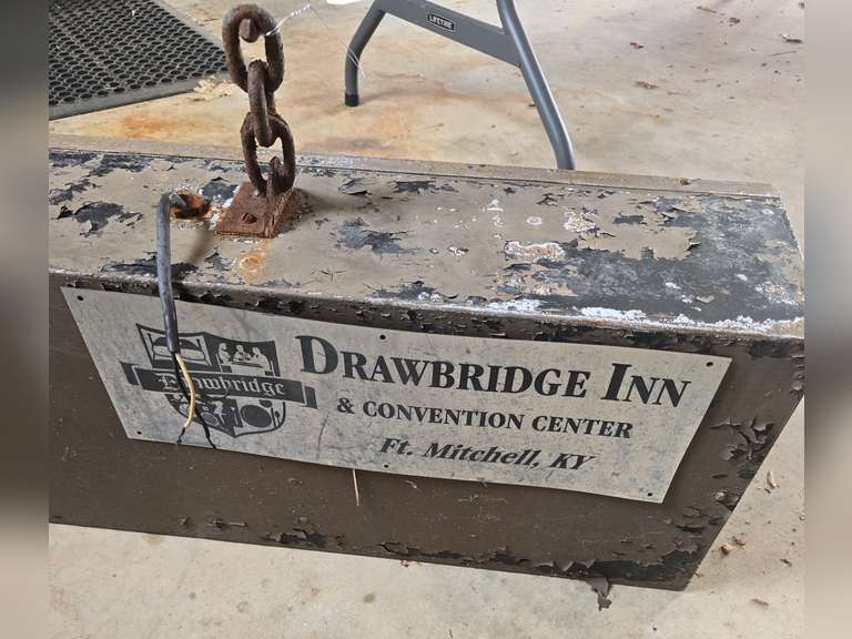 Drawbridge Inn, Chaucer's Restaurant lighted sign, approximately ...