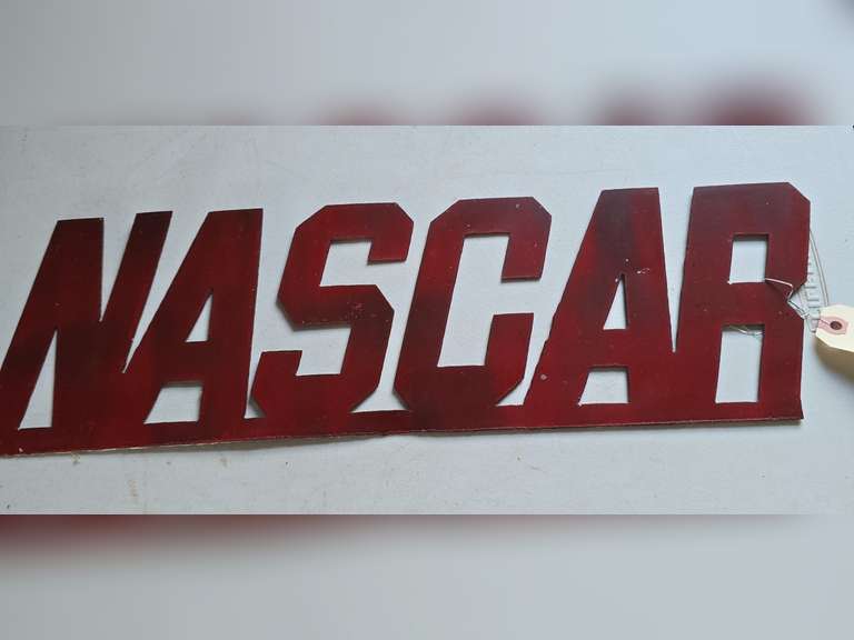 Metal NASCAR sign, approximately 20" long - Northern Kentucky Auction, LLC
