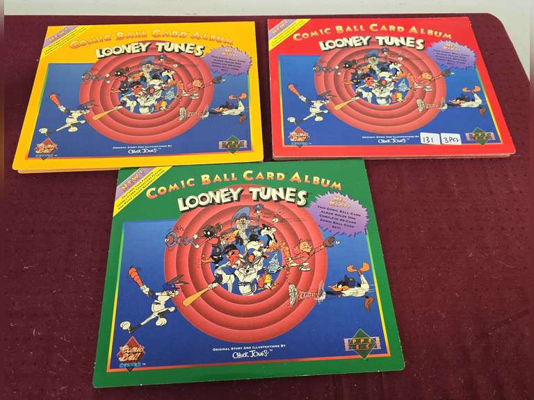 (3) 1990 Looney Runes Comic Ball Albums - Northern Kentucky Auction, LLC