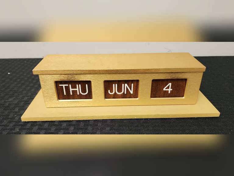 2 Sided brass perpetual calendar - Northern Kentucky Auction, LLC