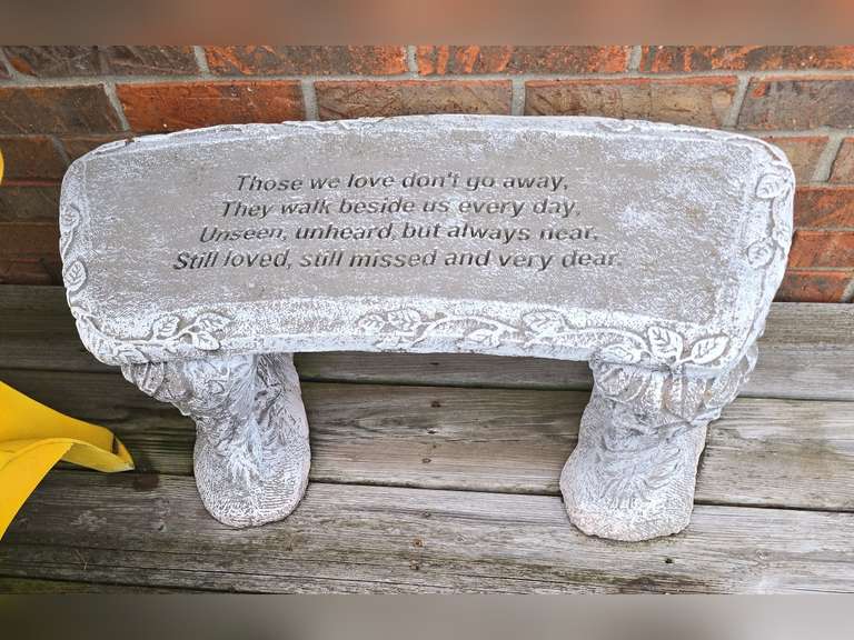 Inspiration bench, concrete - Northern Kentucky Auction, LLC